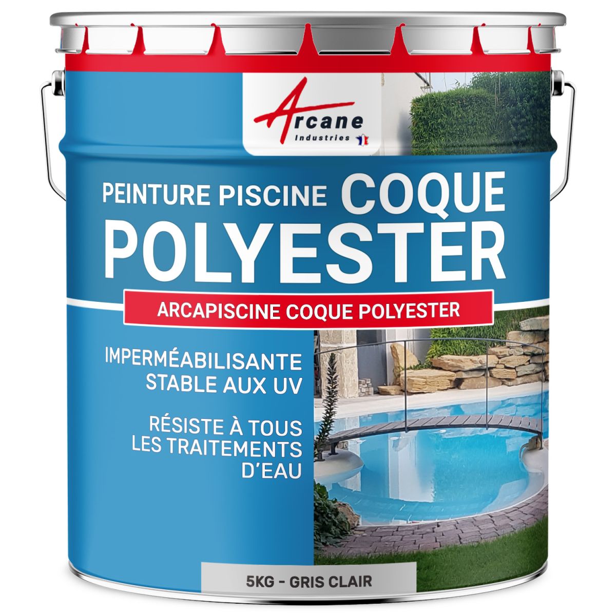 Pintura piscina para cubiertas de poliéster, hormigón - 5 kg (hasta ...
