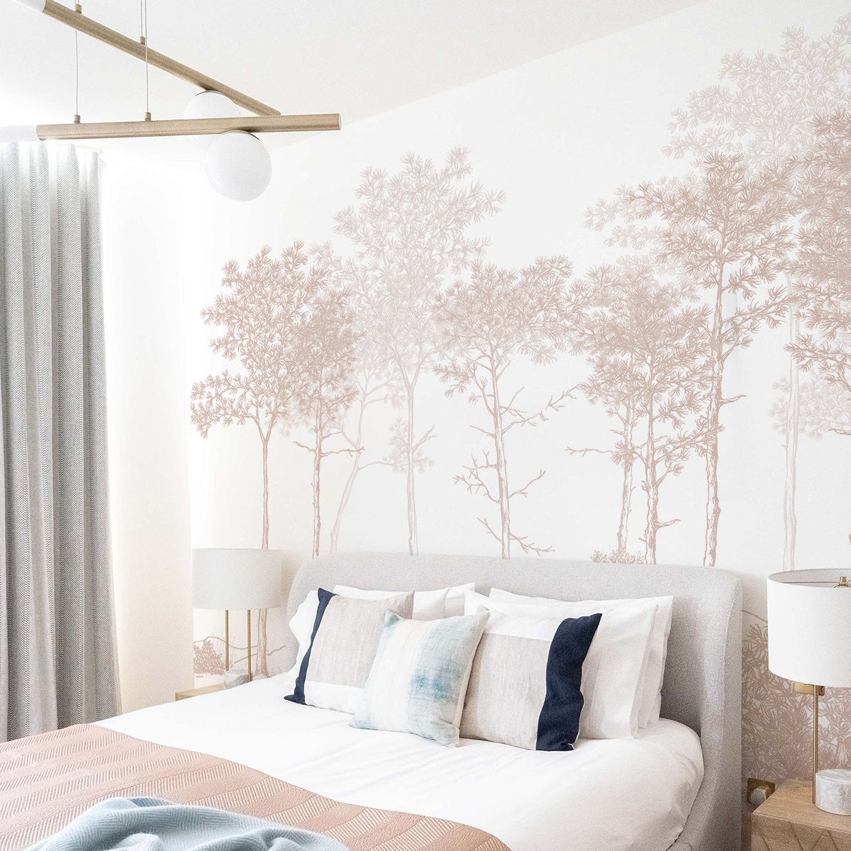 Papier peint panoramique Balade dans les bois, Beige 525 x 250cm ...