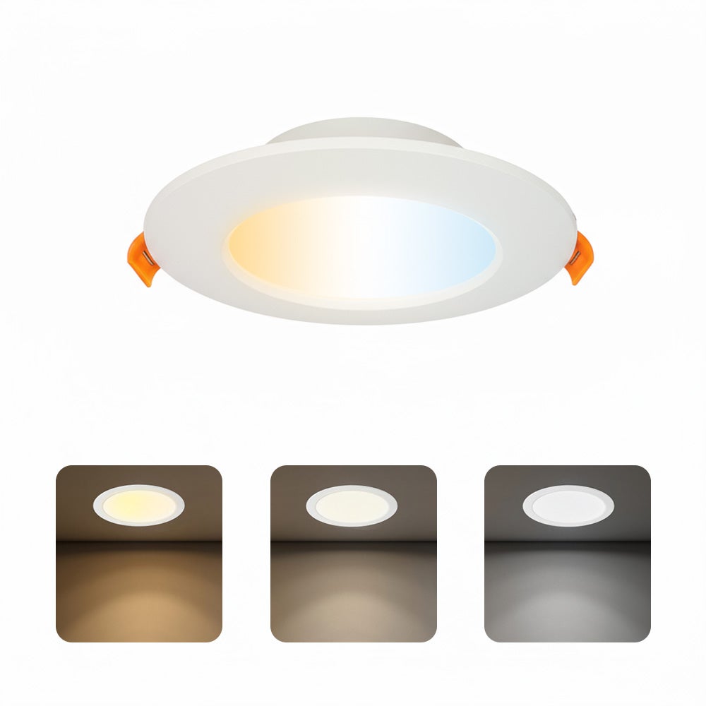 Spot encastrable LED ALEXIS rond 6W, 510 lm, IP20, 3CCT, blanc | HOROZ ...