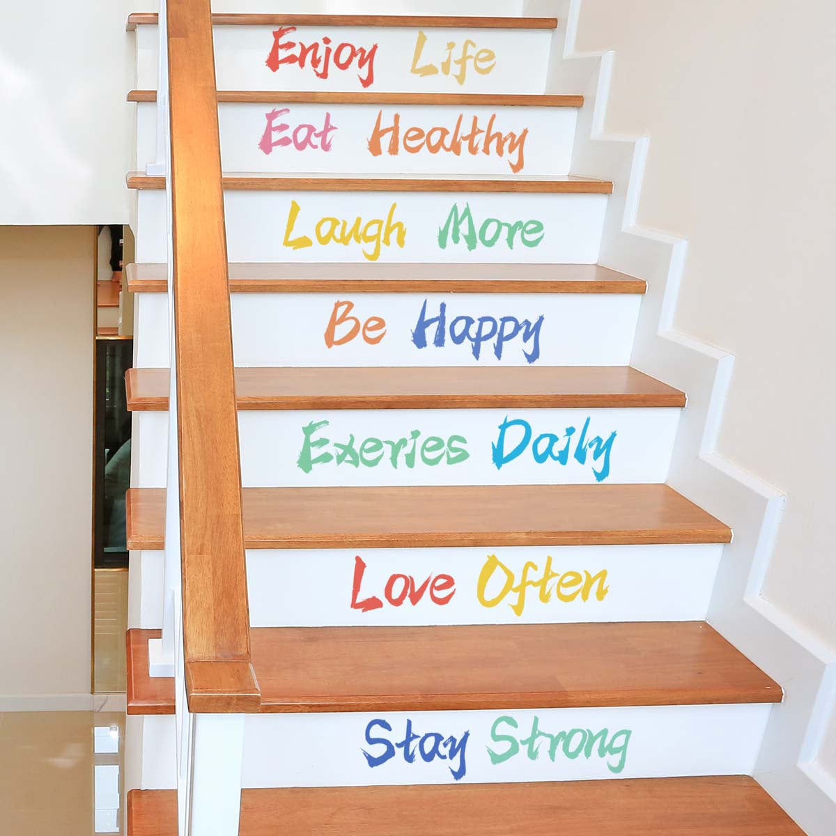 Bande Autocollants pour Contremarches D'Escalier avec Citations ...