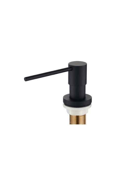 Distributeur de Savon Encastrable Ausmann Lirio Noir Mat, Rechargeable ...
