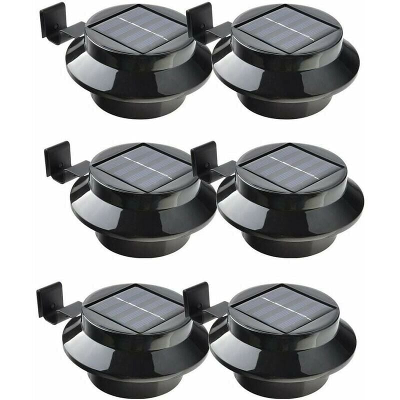 Paquet de 6 lampes solaires LED pour gouttière, clôture, toit ...