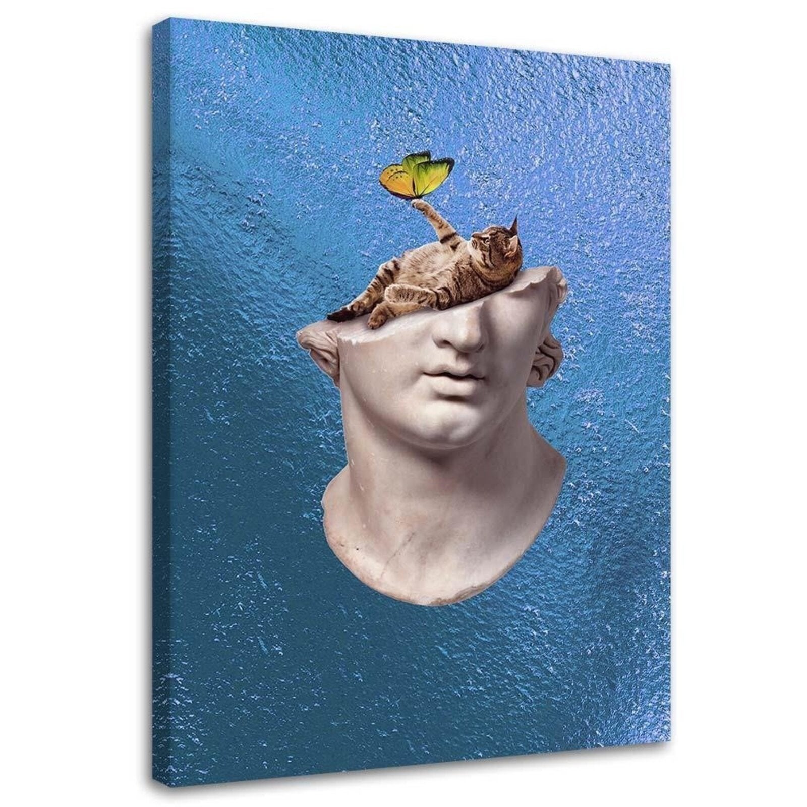 Tableau collage d'abstraction de chat - 50 x 70 cm | Leroy Merlin