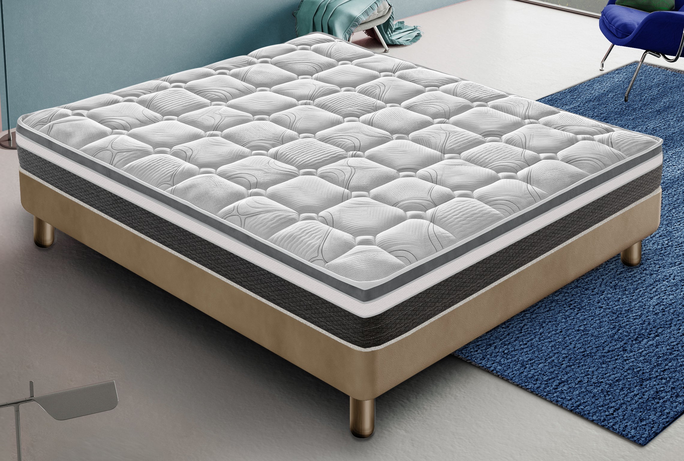 Colchon 100x190 viscoelástico - Altura 20 cm - Ortopédico - Modelo Anna ...
