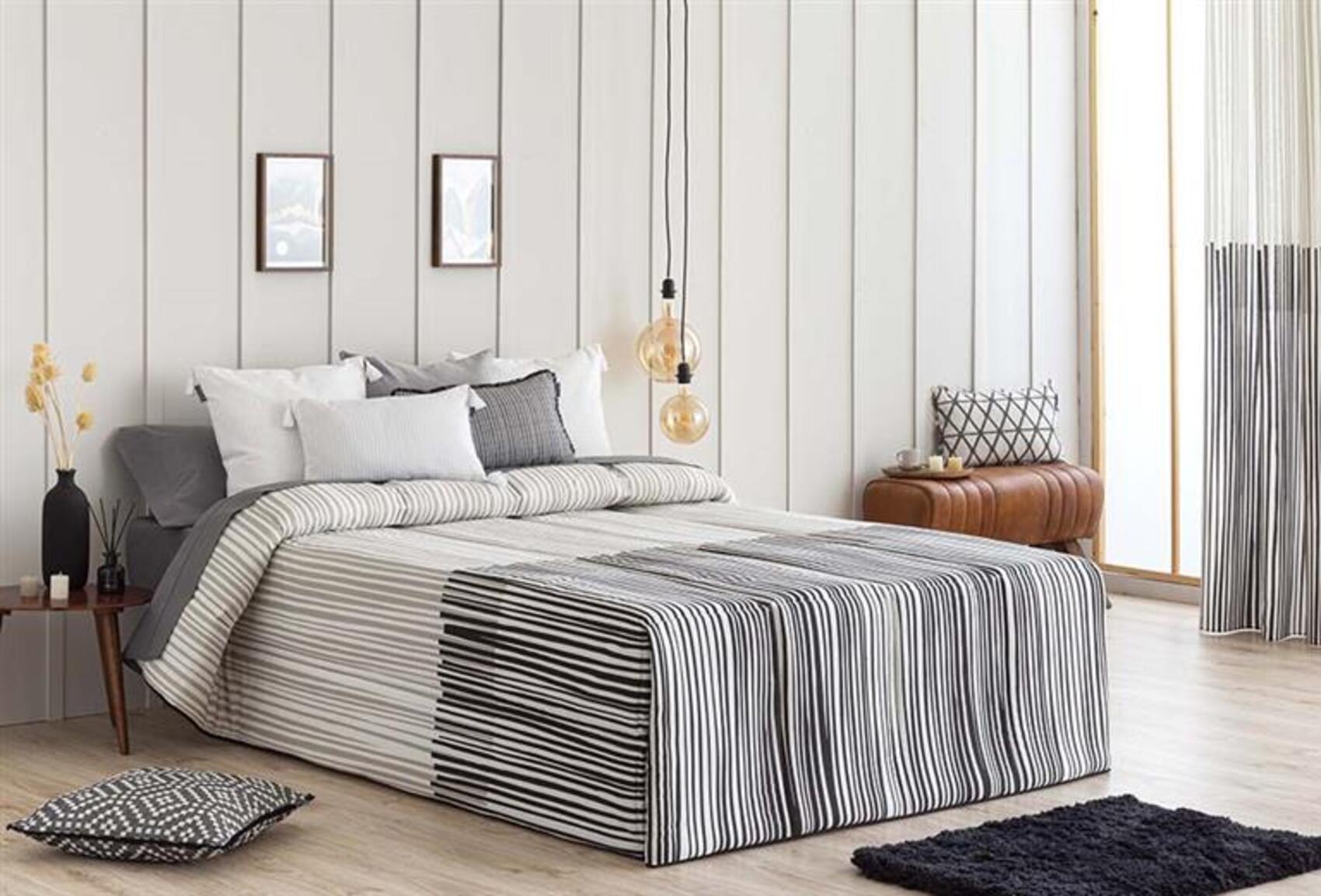 Edredón Conforter Loja Negro para Cama de 200 cm | Leroy Merlin