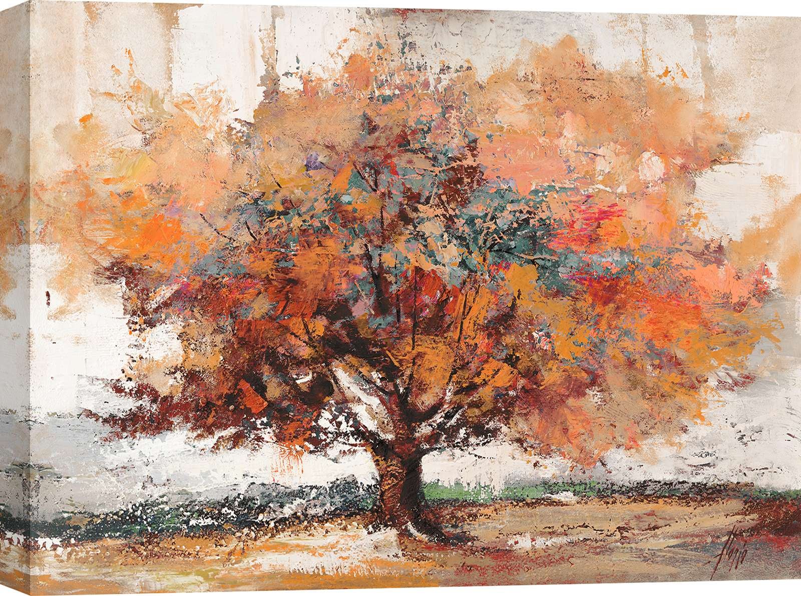 Cadre avec arbre - impression sur toile - Luigi Florio, Brise d'automne ...