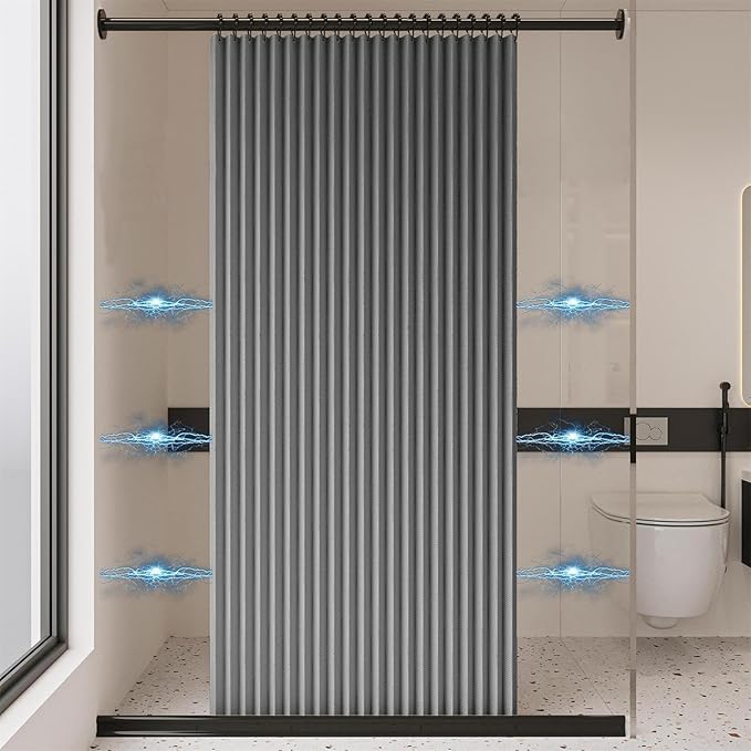 Baño de ducha impermeable plegable, baño de ducha magnético, baño de ...