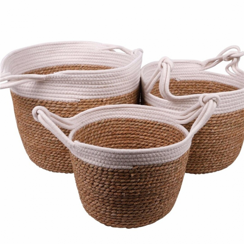 Set de 3 paniers blanc | Leroy Merlin