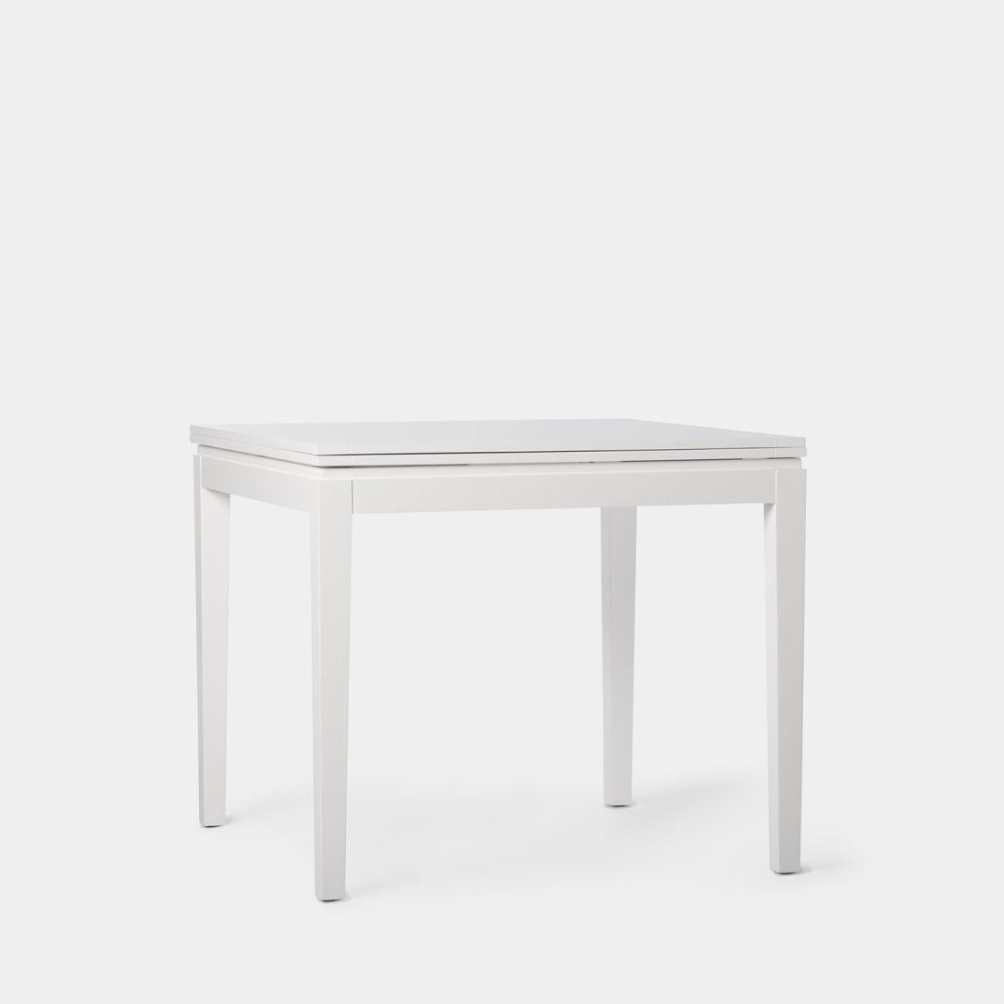 Table à manger carré extensible 90/180 placage en blanc Dina | Leroy Merlin