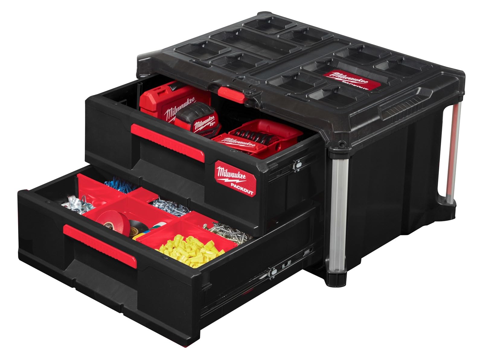 Coffret 2 tiroirs PACKOUT™ DRAWER TOOL BOX - MILWAUKEE 4932472129 ...