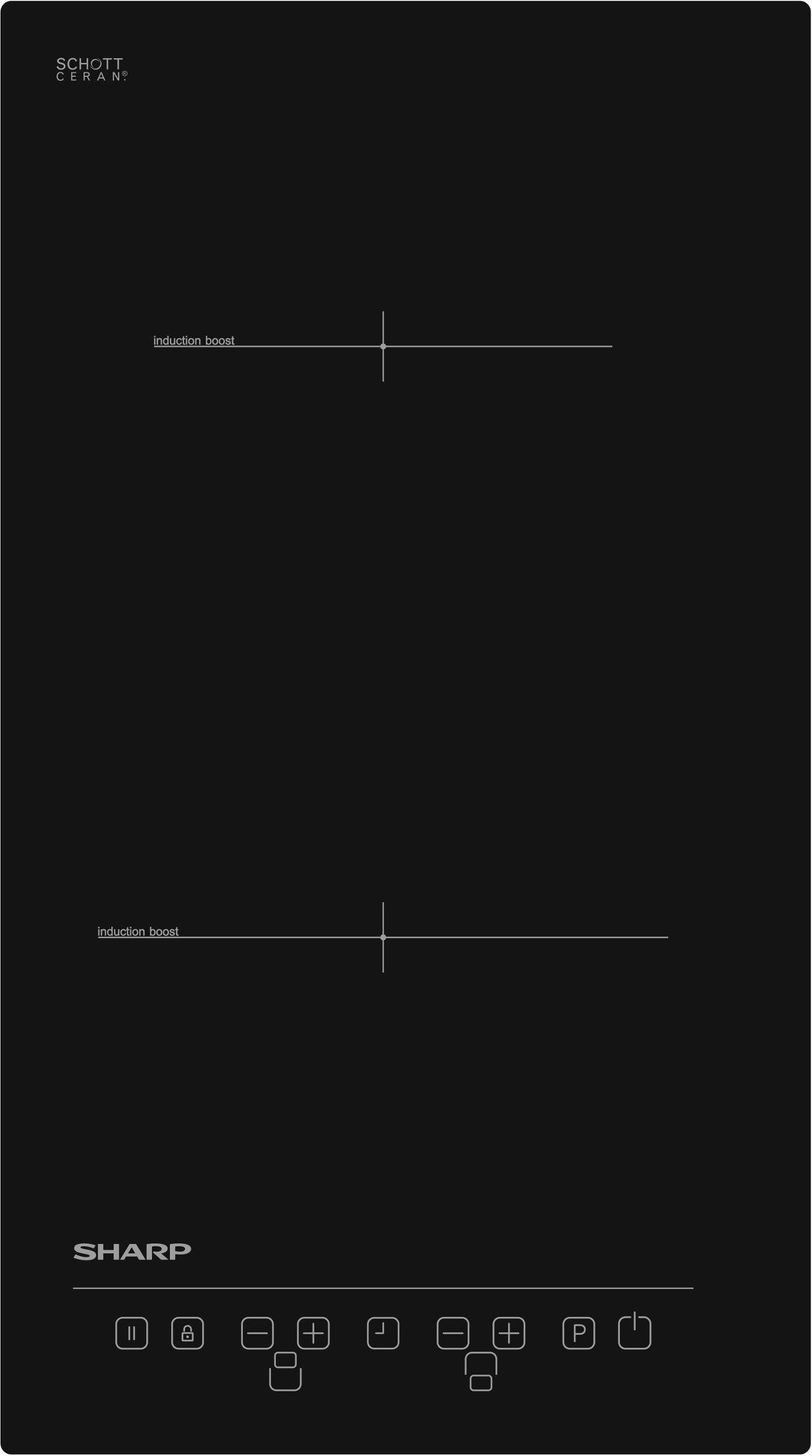 DOMINO INDUCTION SHARP KH3I25NT00FR | Leroy Merlin