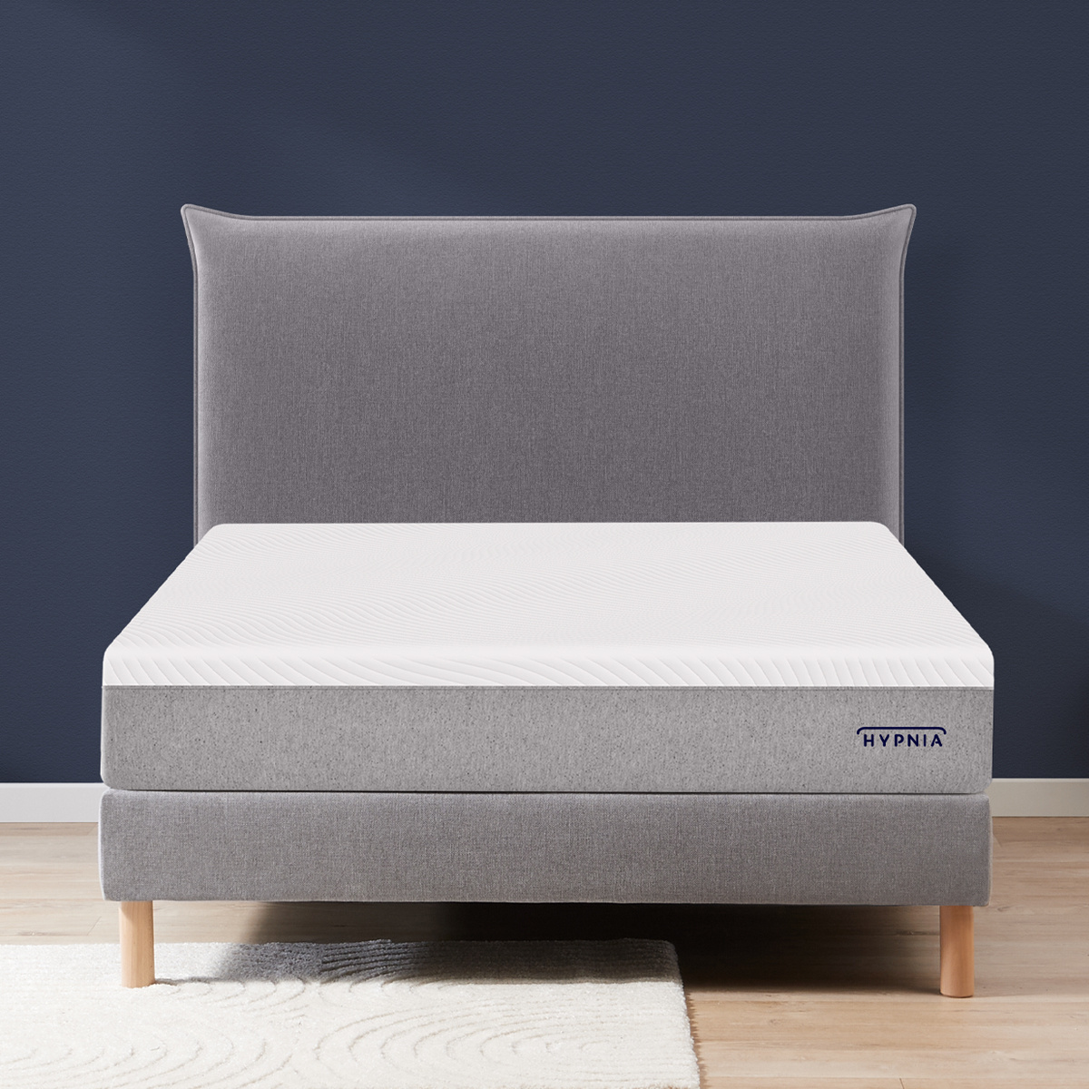 Lit Design gris 140x200 monobloc - Hypnia | Leroy Merlin