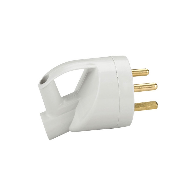 Fiche plastique 2P+T 20 A Legrand - Mâle - Sortie inclinée - Plastique ...