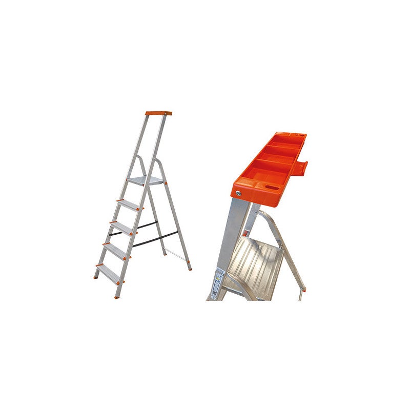 Escalera de aluminio Brixo Step Up Domo 131 de 8 peldaños (uso ...