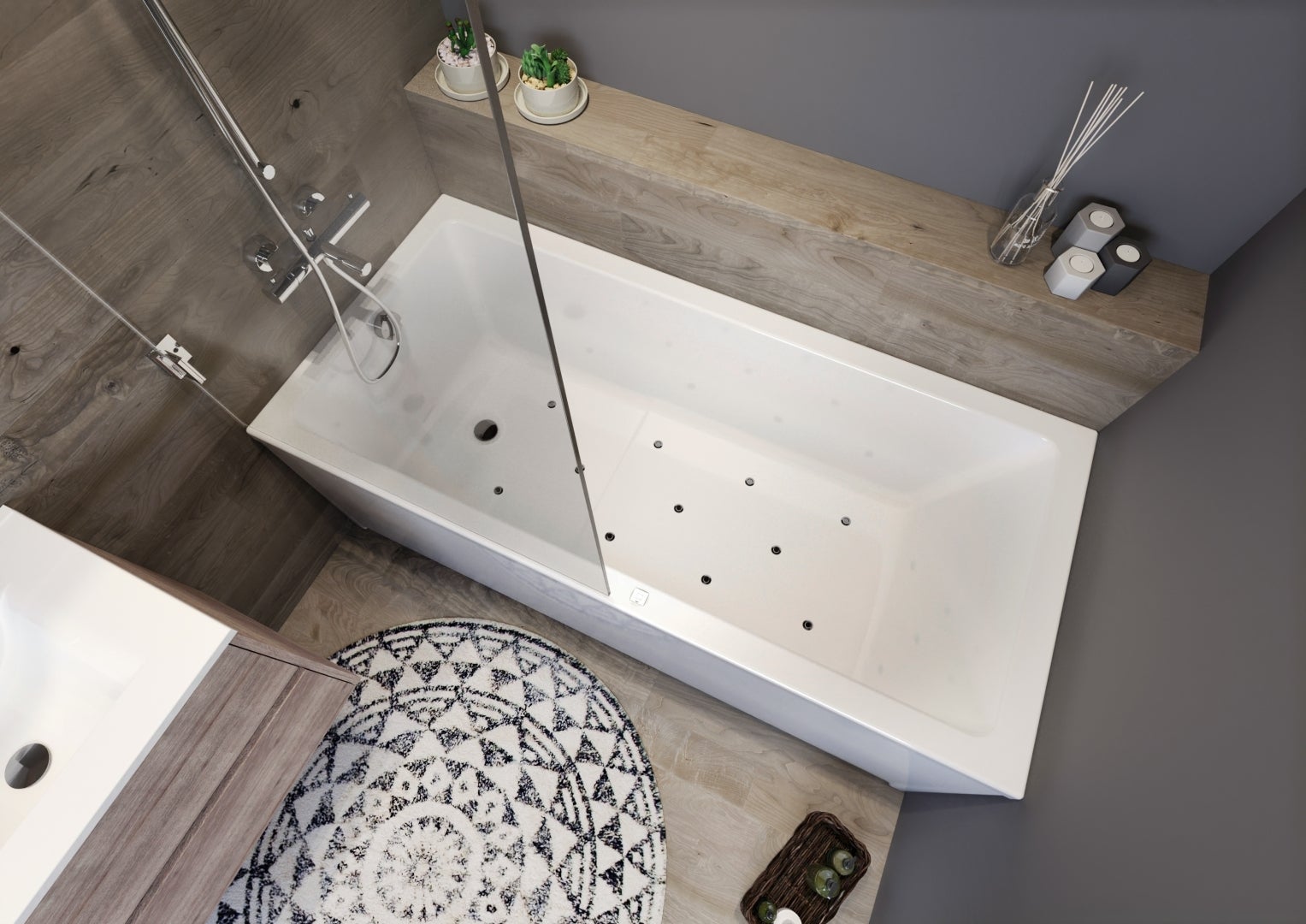 RIHO Lusso Plus Baignoires rectangulaires, avec système d'air ...