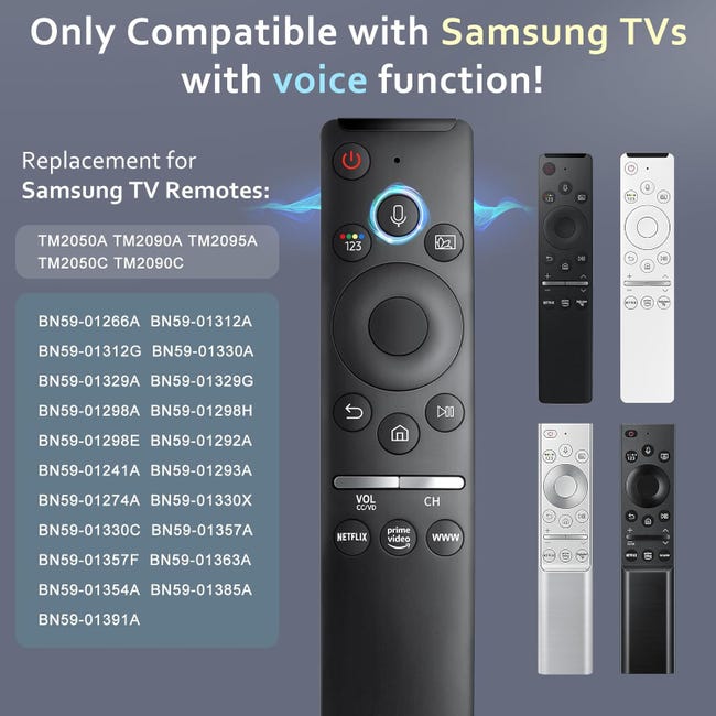 Control remoto para televisores inteligentes Samsung, compatible con ...