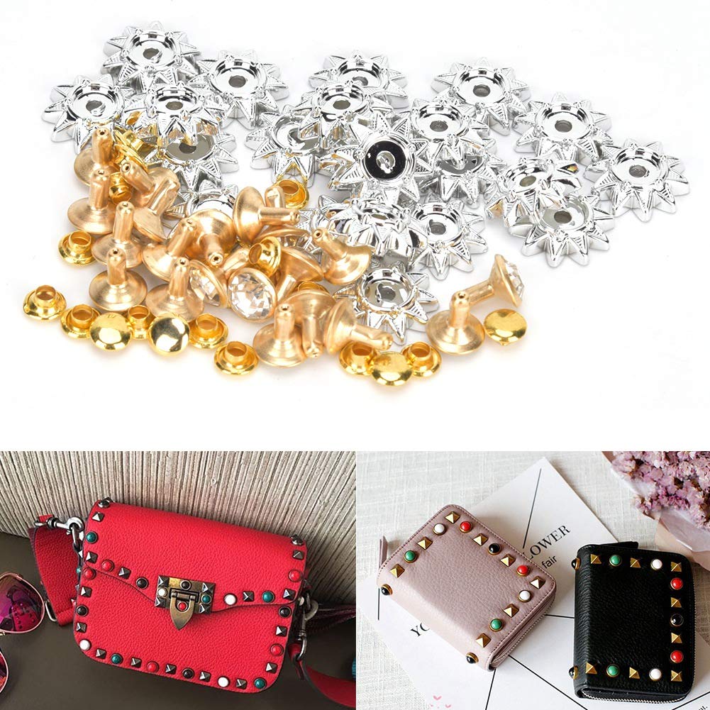 Juego de 20 remaches con forma de girasol para decorar bolsos de ropa ...