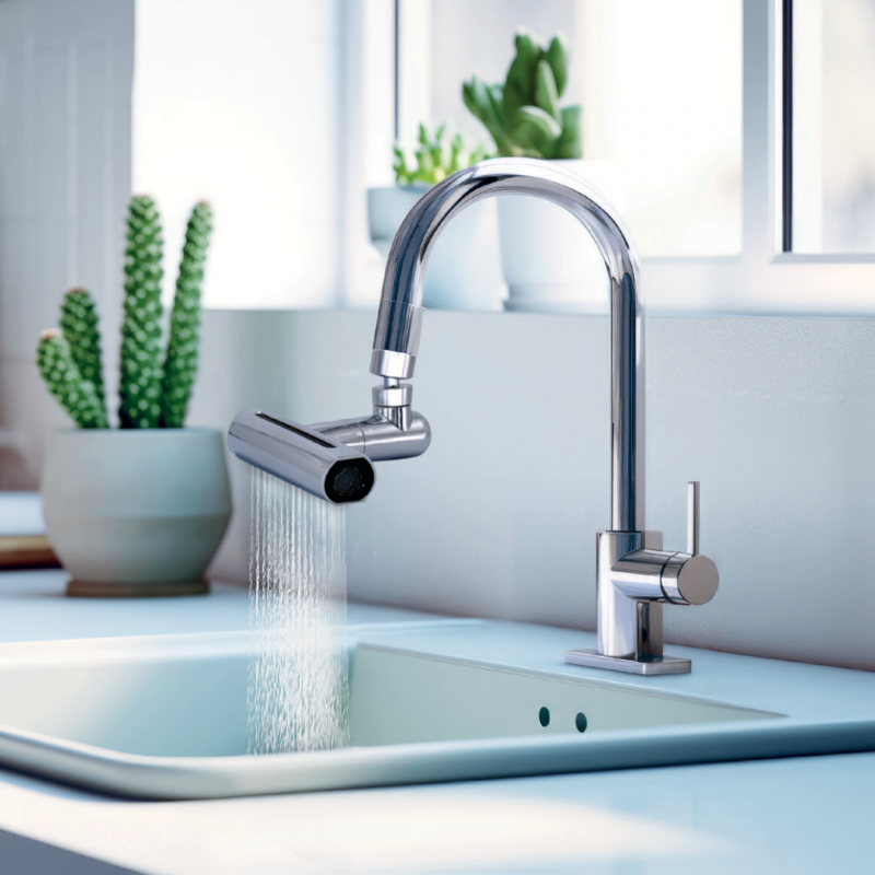 Embout robinet de cuisine cascade - Venteo - 4 modes de jet - Mitigeur ...