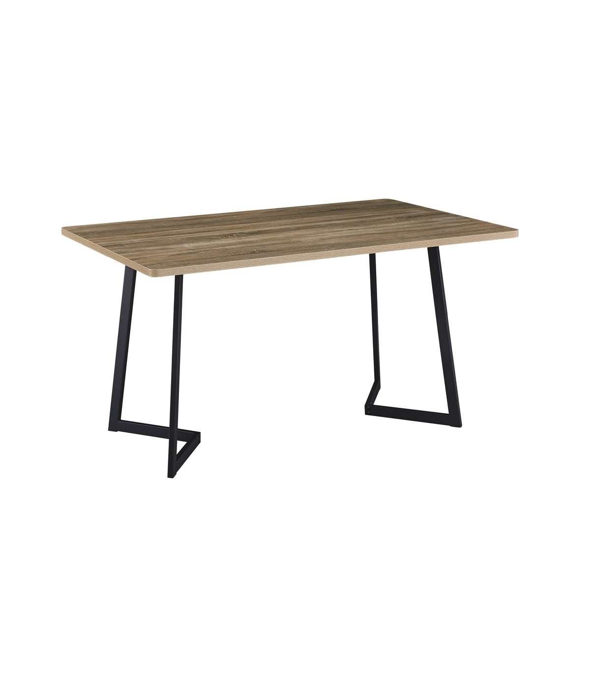 Mesa para cocina, comedor fija Md-Amelia acabado roble aserrado/negro ...