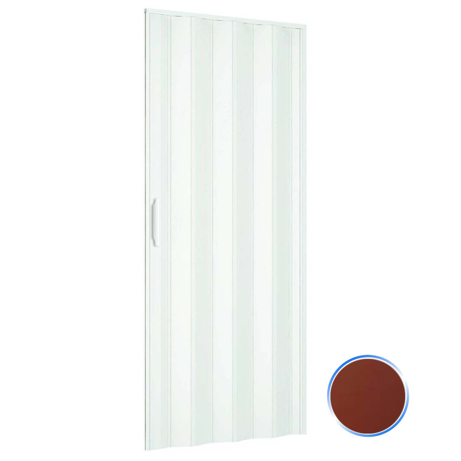 Puerta plegable de interior en kit de PVC Caoba 82x220 cm mod. Simona ...