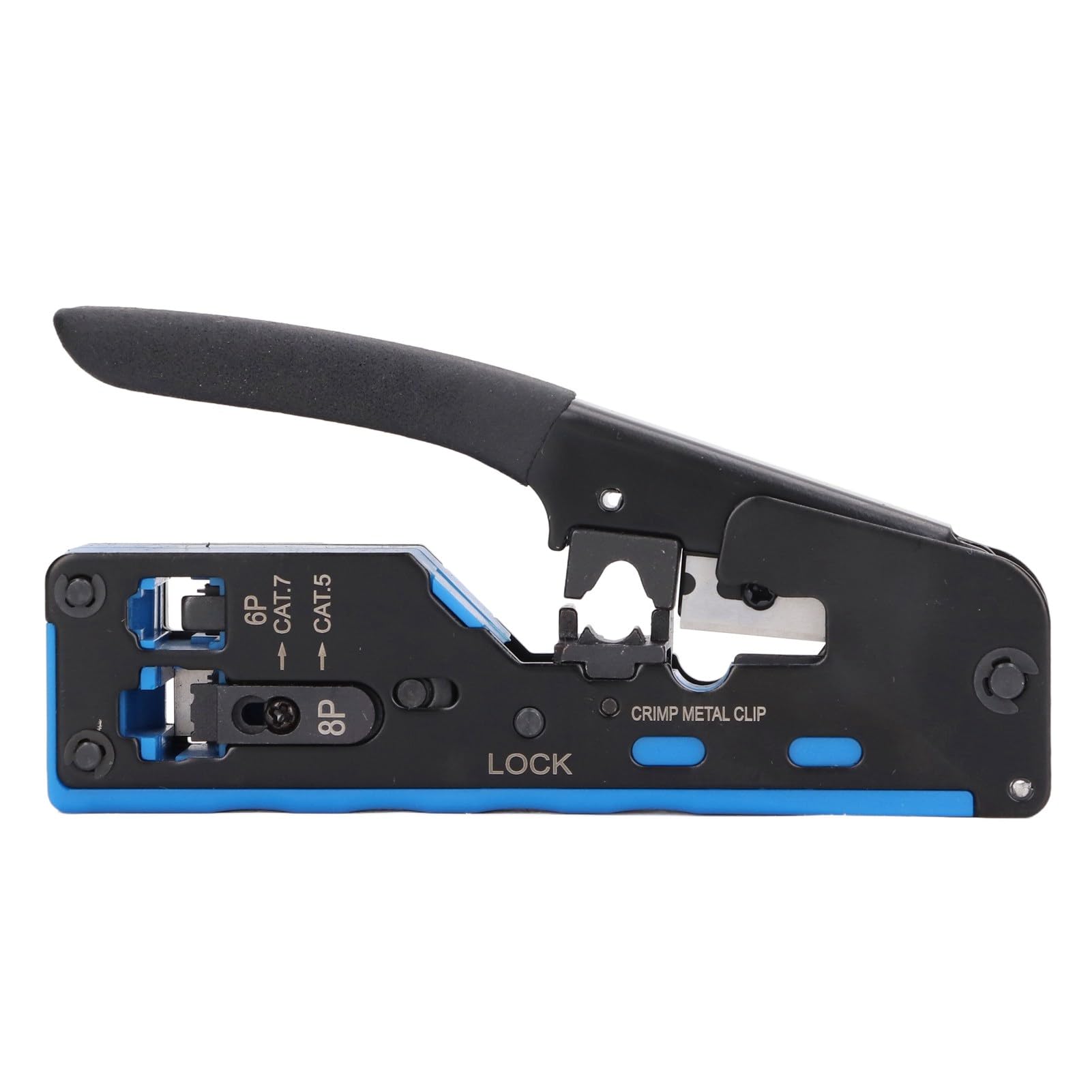 Kit de herramientas de crimpado RJ45, crimpadora Ethernet multifunción de paso a través para ...