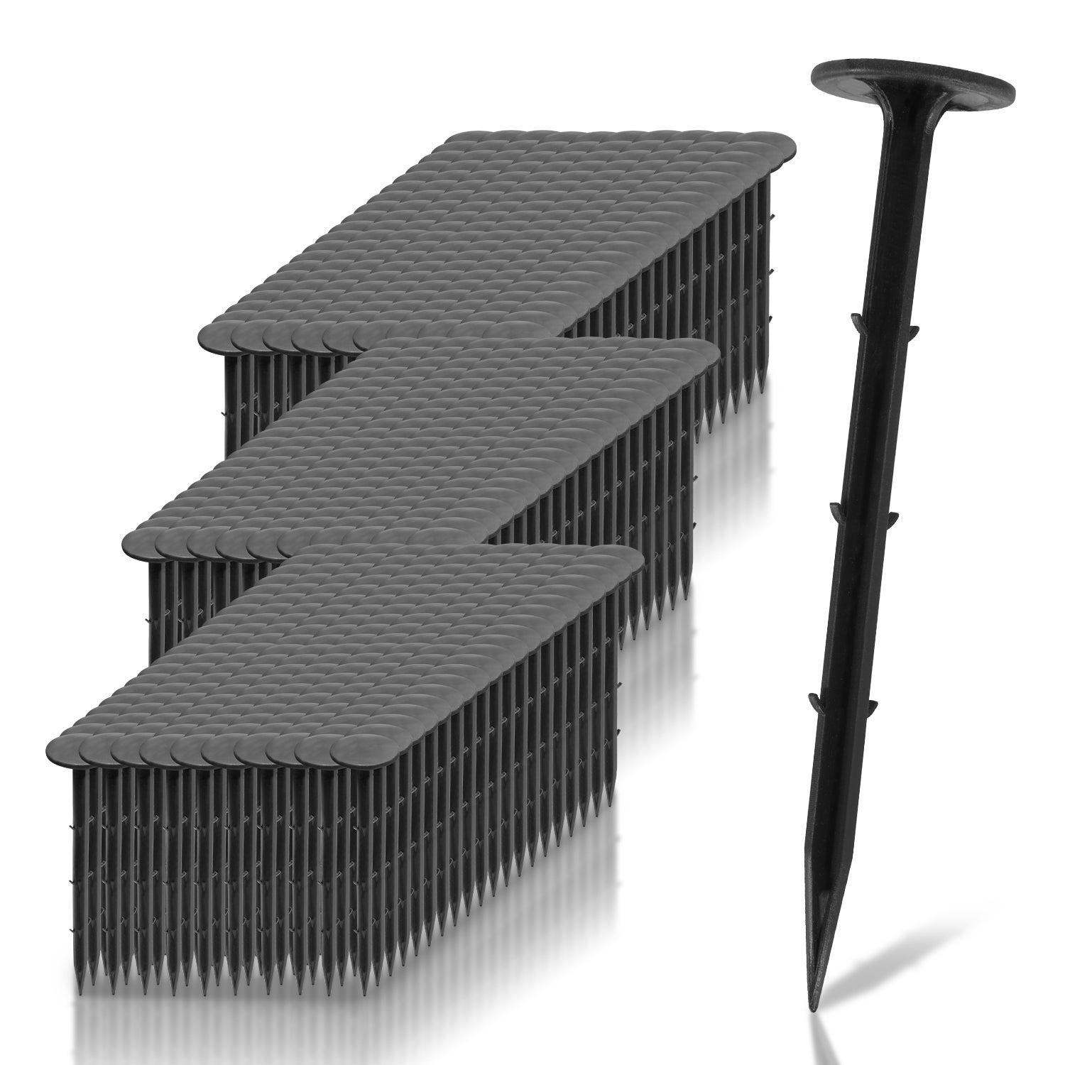 600 piquetas de plástico, longitud 16 cm, para fijar y anclar al suelo ...