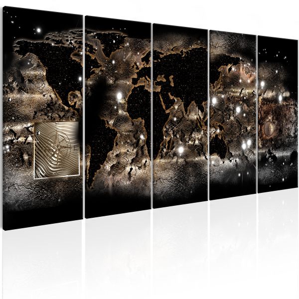 Tableau Cartes du monde Earth Glow 200x80 cm | Leroy Merlin