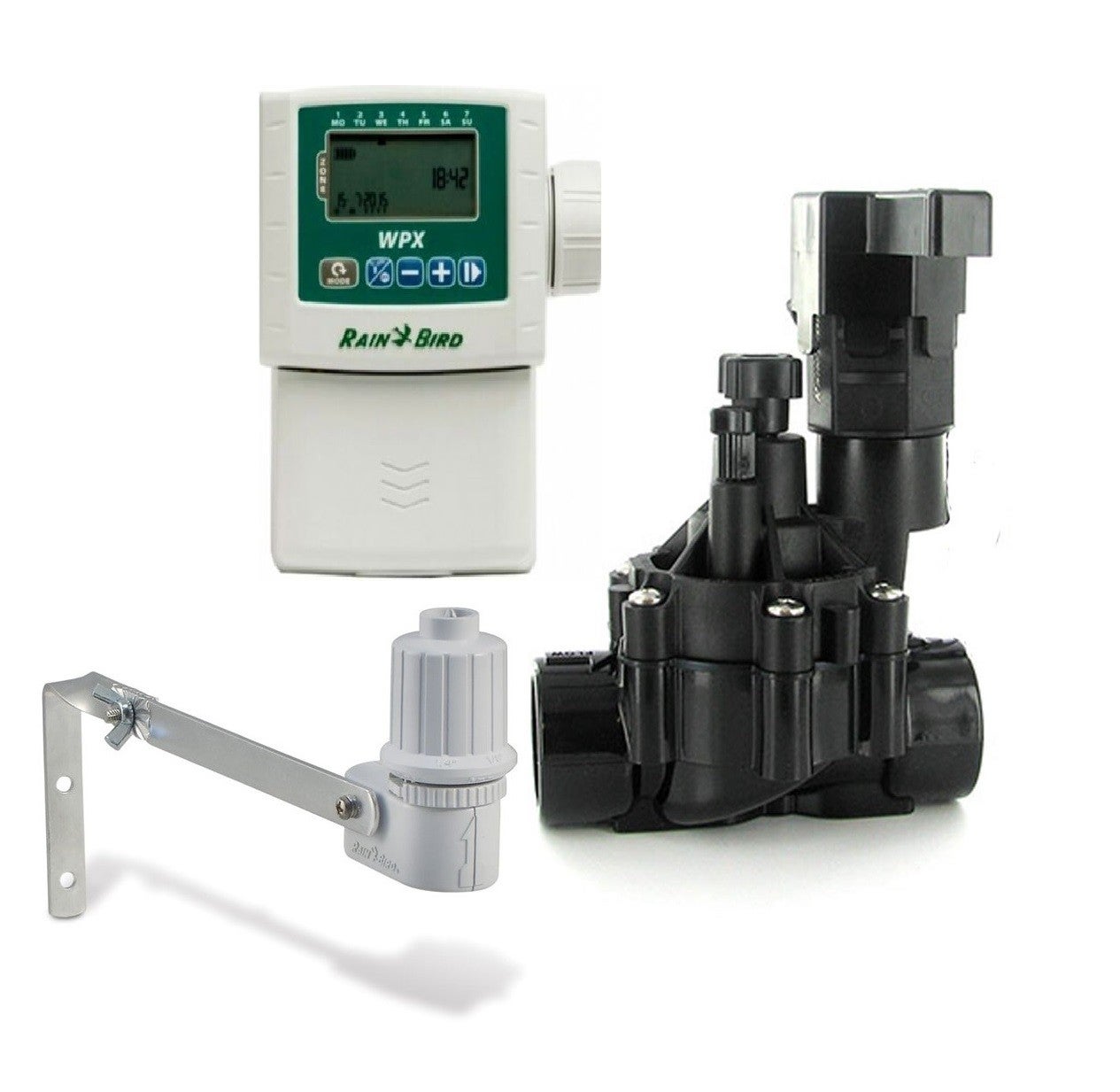 Programador a bateria WPX1 Kit + Electrovalvula 9v 1 Rain Bird + sensor ...