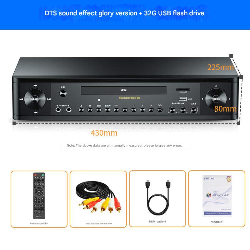 Lecteur HD DVD VCD CD, système stéréo, qualité 1080P, prend en charge ...