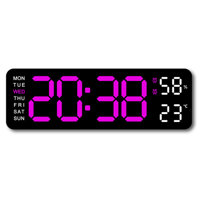 Reloj pared，Reloj de pared digital grande negro de 9 pulgadas con ...