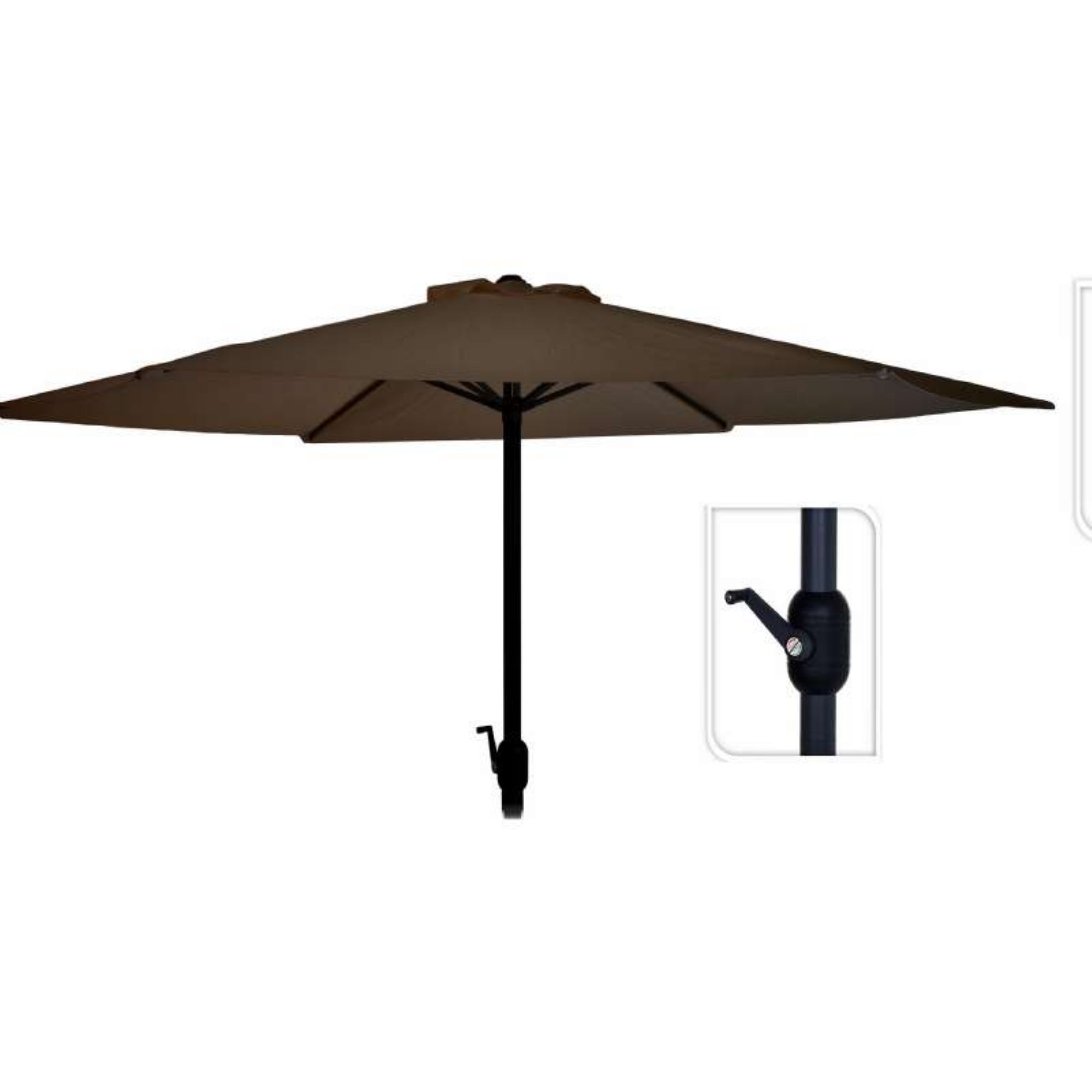 PARASOL METAL MANIVELA MARRON 3M | Leroy Merlin