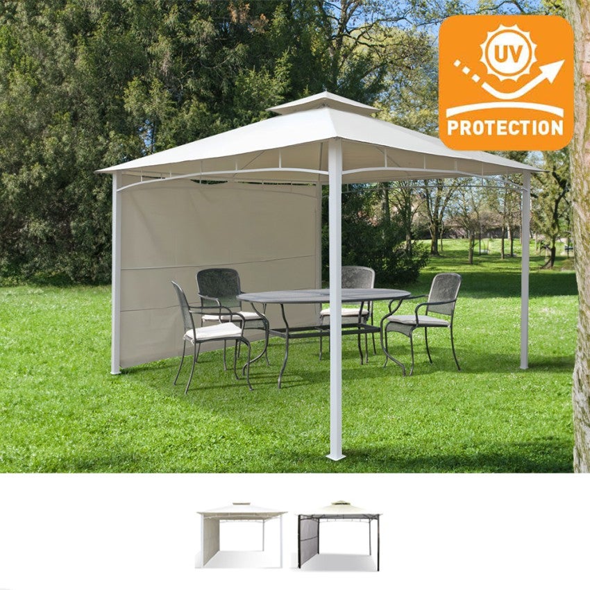 Gazebo 3,3x3,3 metri giardino bar veranda mercato pagoda Antigua uv ...