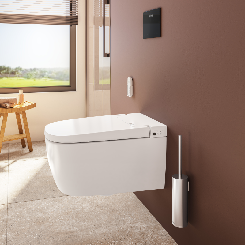 V-Care Comfort WC lavant suspendu sans bride avec commandes à distance ...