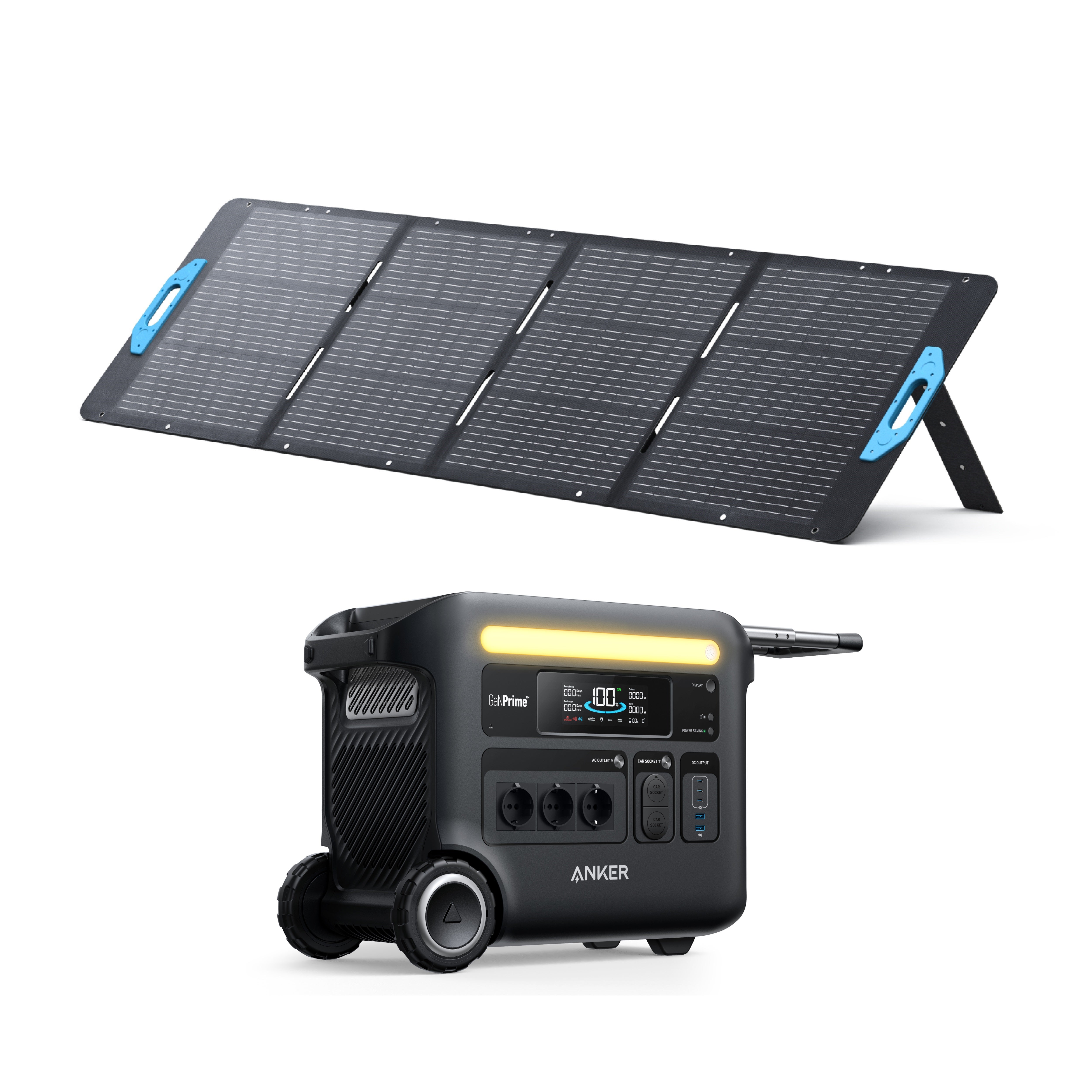 Kit Anker SOLIX F2600 con Panel Solar 200W - 2560Wh, Generador 3x2400W ...