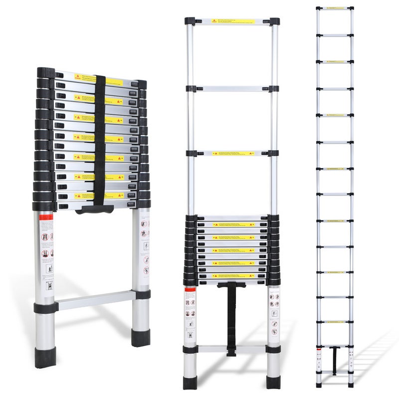 Scala Telescopica Scala Di Prolunga Allungabile In Alluminio Argento Da ...