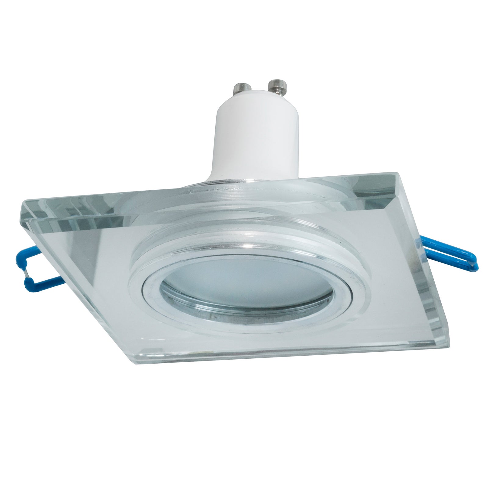 Spot encastré moderne LED carré miroir en verre 6cm lampe 8W GU10 salon ...