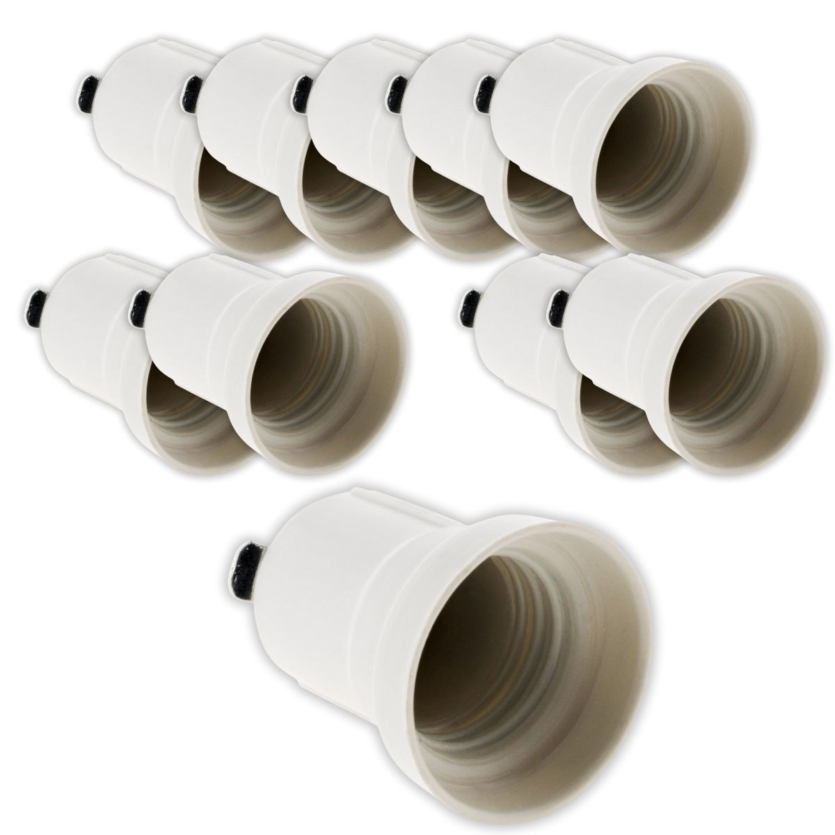 Lot de 10 douilles E27 Résine avec patte équerre - Blanc - Zenitech | Leroy Merlin