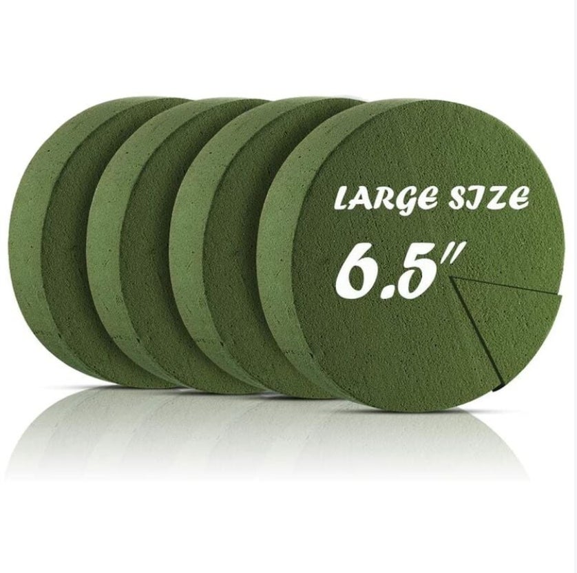 4 bloques de espuma floral seca redonda de 16,5 cm (6,5 pulgadas) para ...