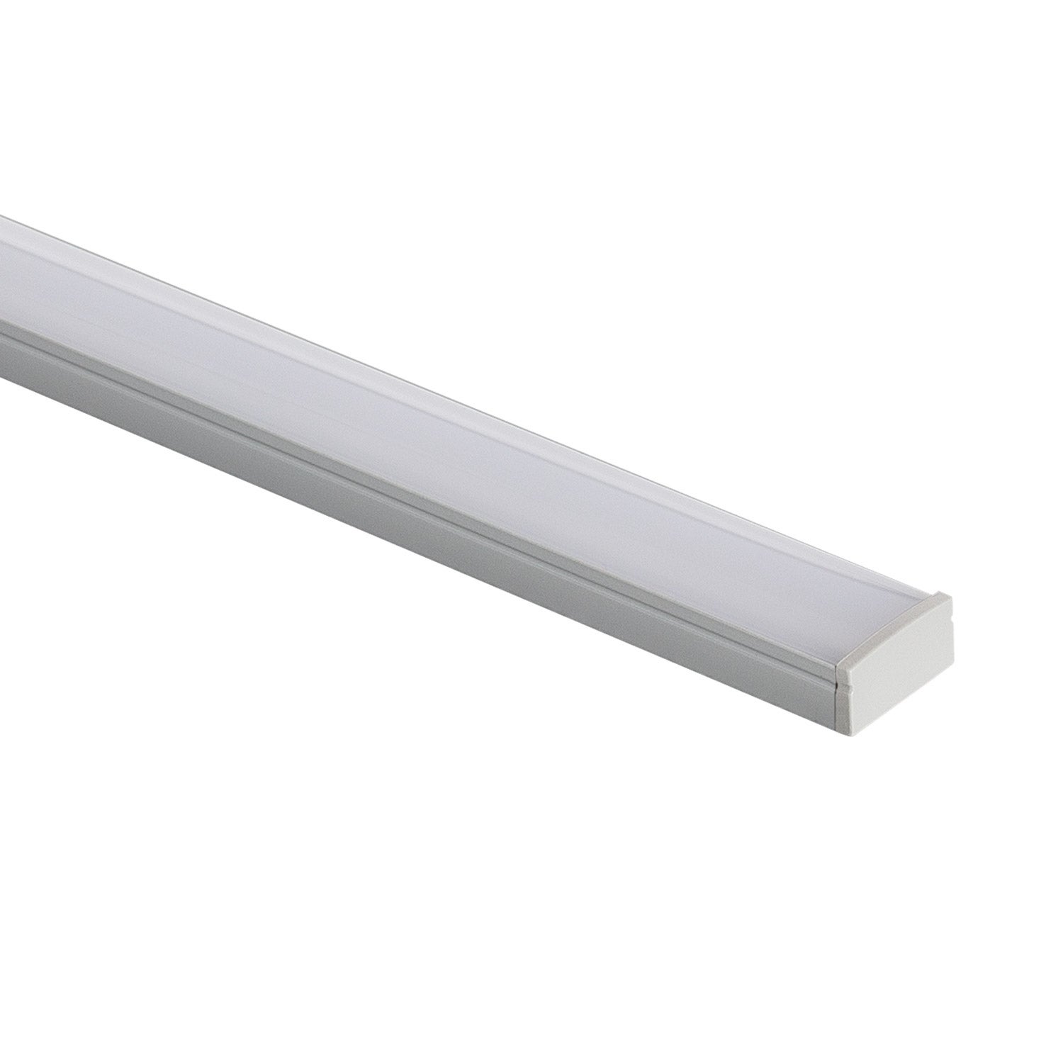 Ledkia Perfil Aluminio Superficie para Tiras LED hasta 12 mm con Tapa ...