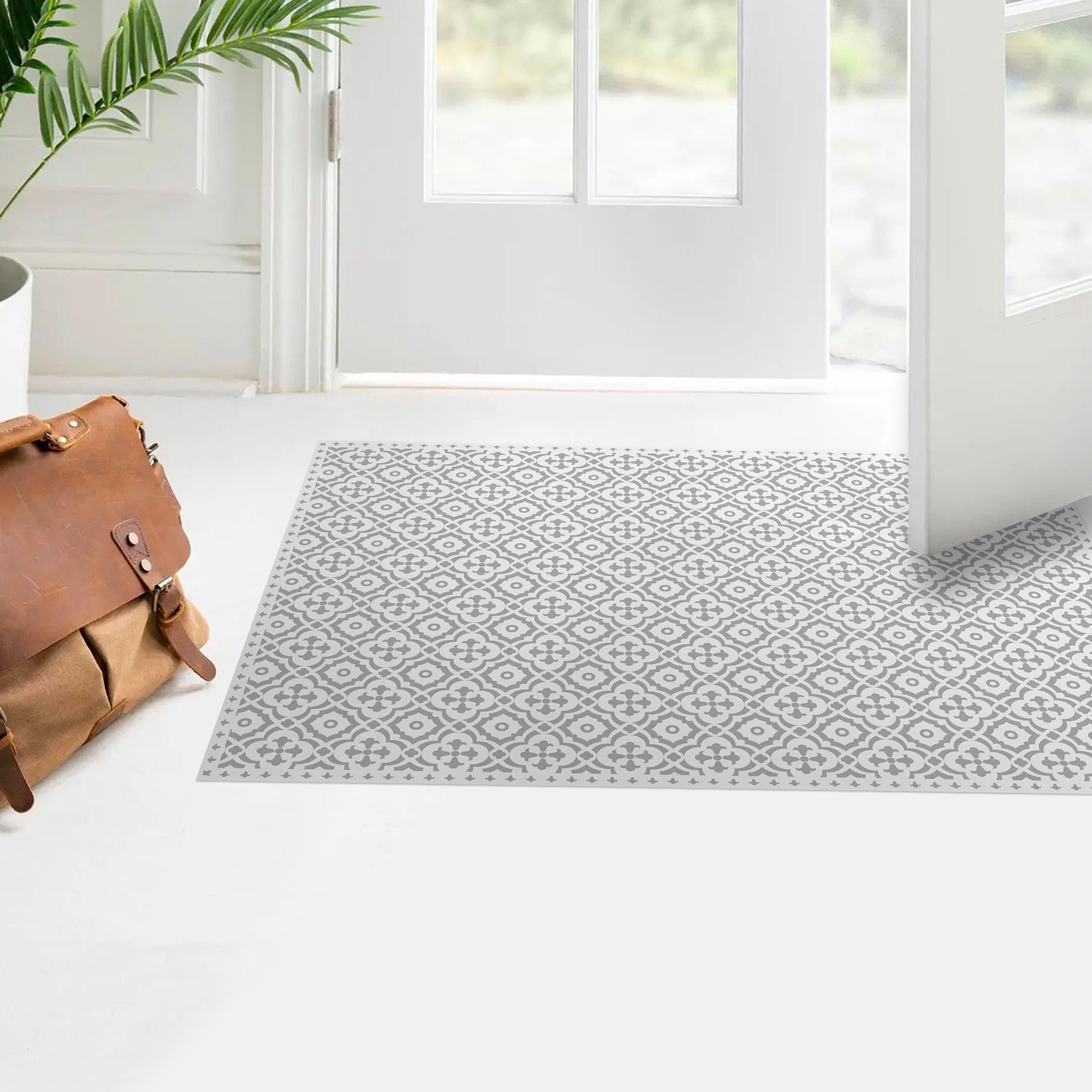 Tapis/ Motifs géométriques gris / 61x91 cm - RECTANGLE/ Créé et ...