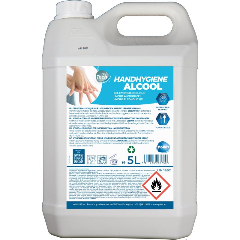 HandHygiene Alcool - Gel idroalcolico - Pollet - 5 L | Leroy Merlin
