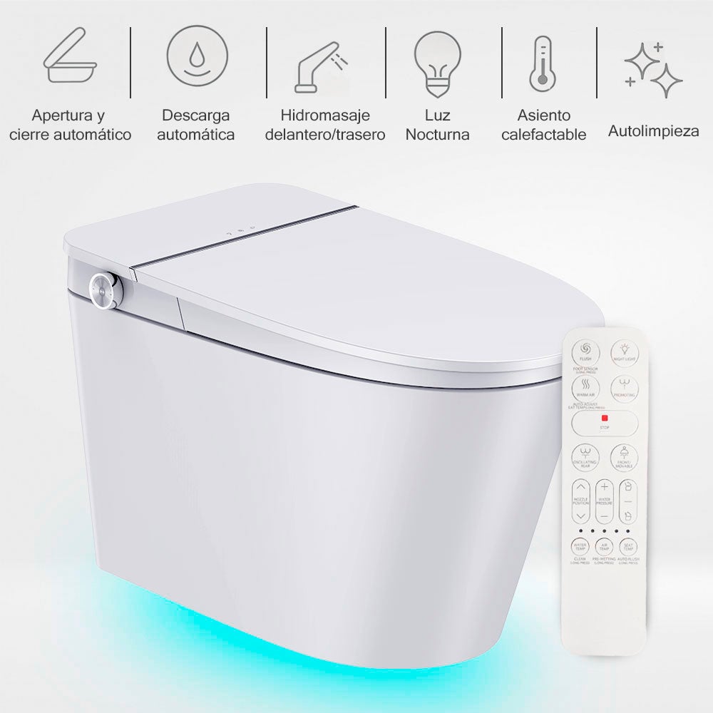 Inodoro Inteligente japonés | Salida a pared | Atlantic |Bidé, tapa de ...
