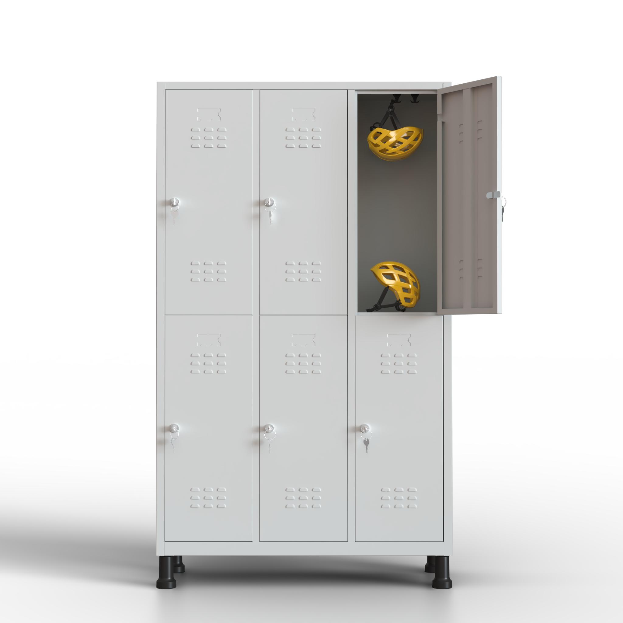 TwinThink Taquillas Vestuario 180cm de 6 Puertas Taquilla Metalica con ...