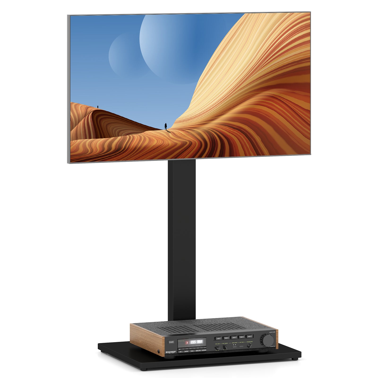 Support TV sur Pied 5 Hauteurs Réglable, Pied TV Universel 70 Pouces ...