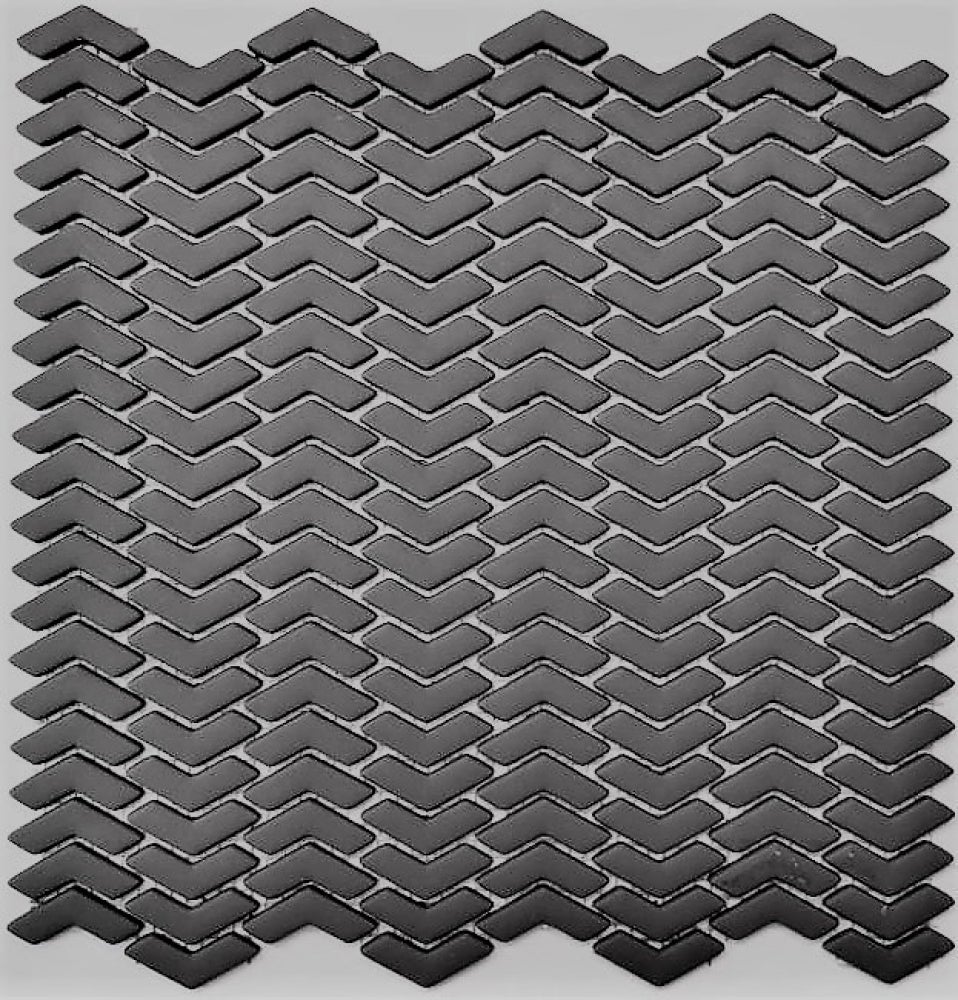 Azulejo de mosaico de vidrio reciclado esmaltado ecológico en espiga ...