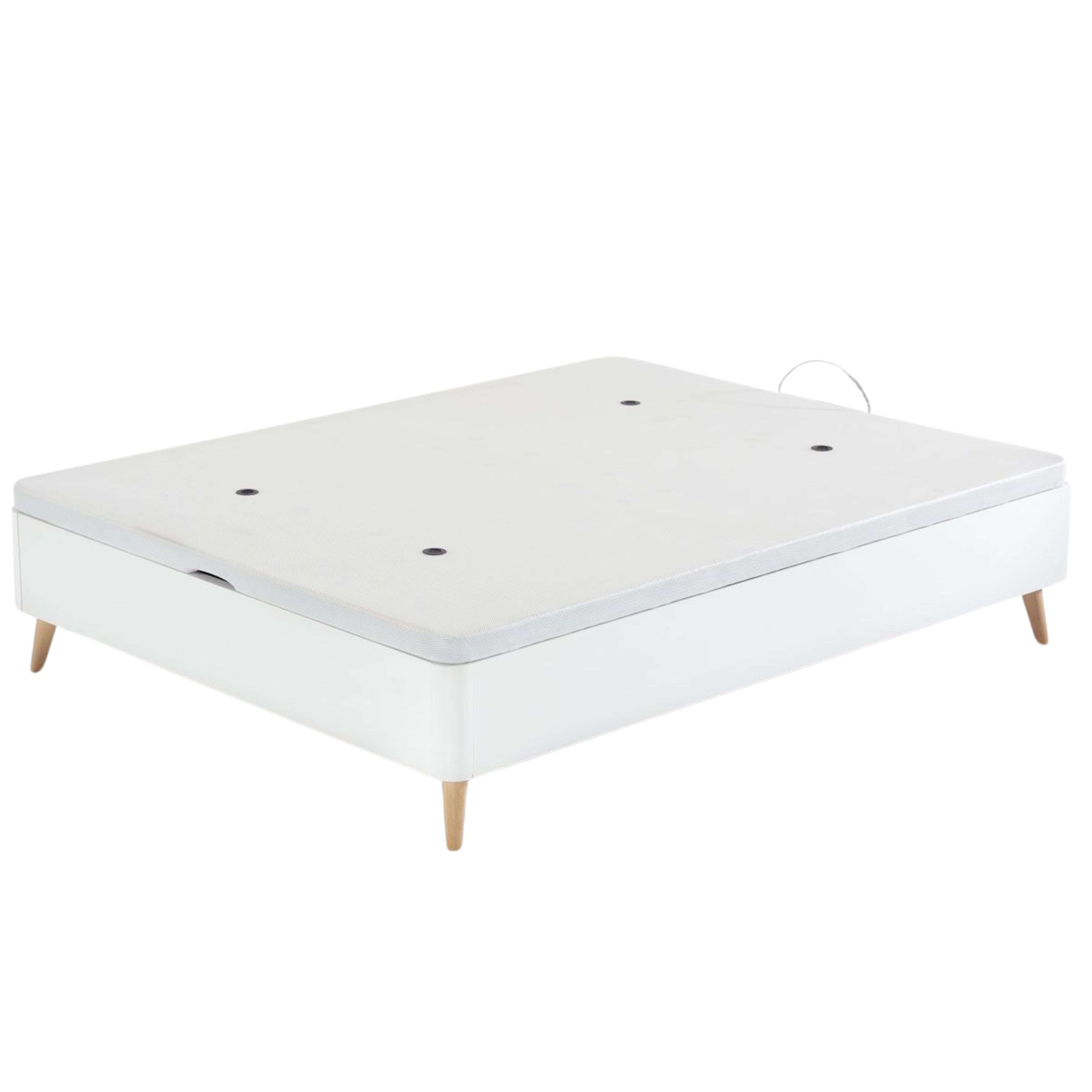Canapé Abatible Alto Cama 135x190 cm, Dormitorio Gran Capacidad Estilo ...