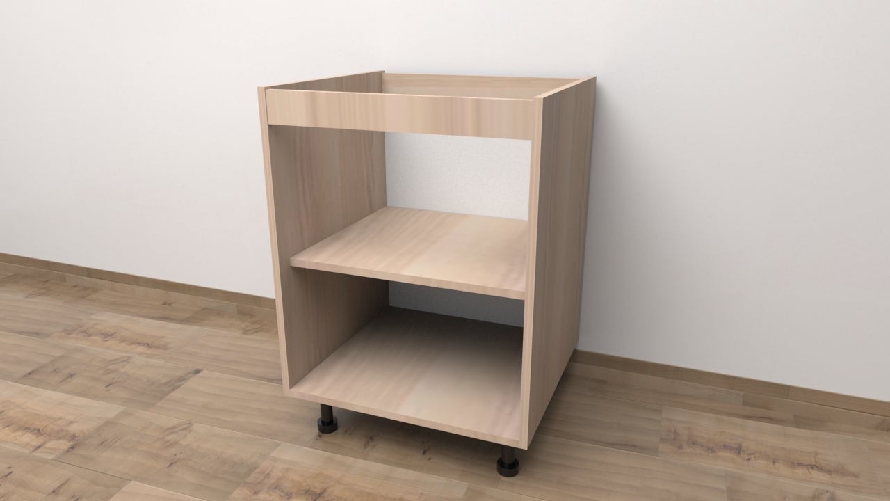 Meuble bas de 60. H 72 CM L 60 CM P 55,5 CM (CHÊNE) | Leroy Merlin