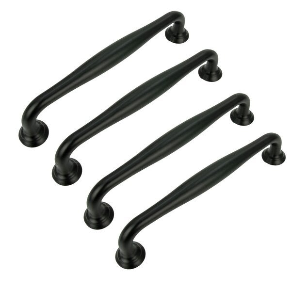 4 piezas de tiradores de muebles en color negro, 128 mm | Leroy Merlin
