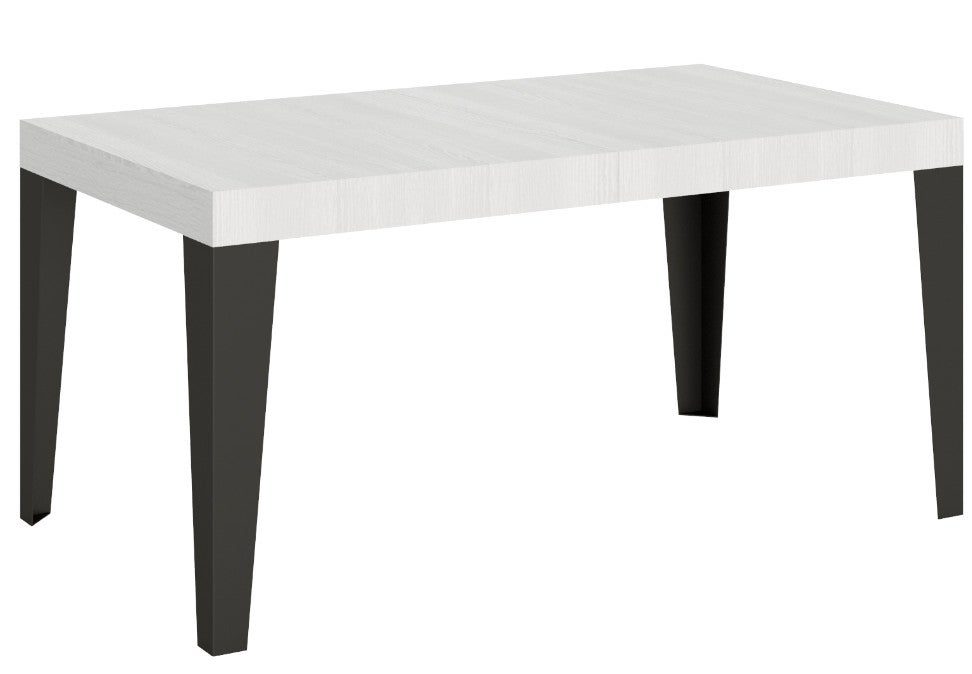 Table à manger extensible Flavio-Couleur Blanc-Sur roulettes-2 ...