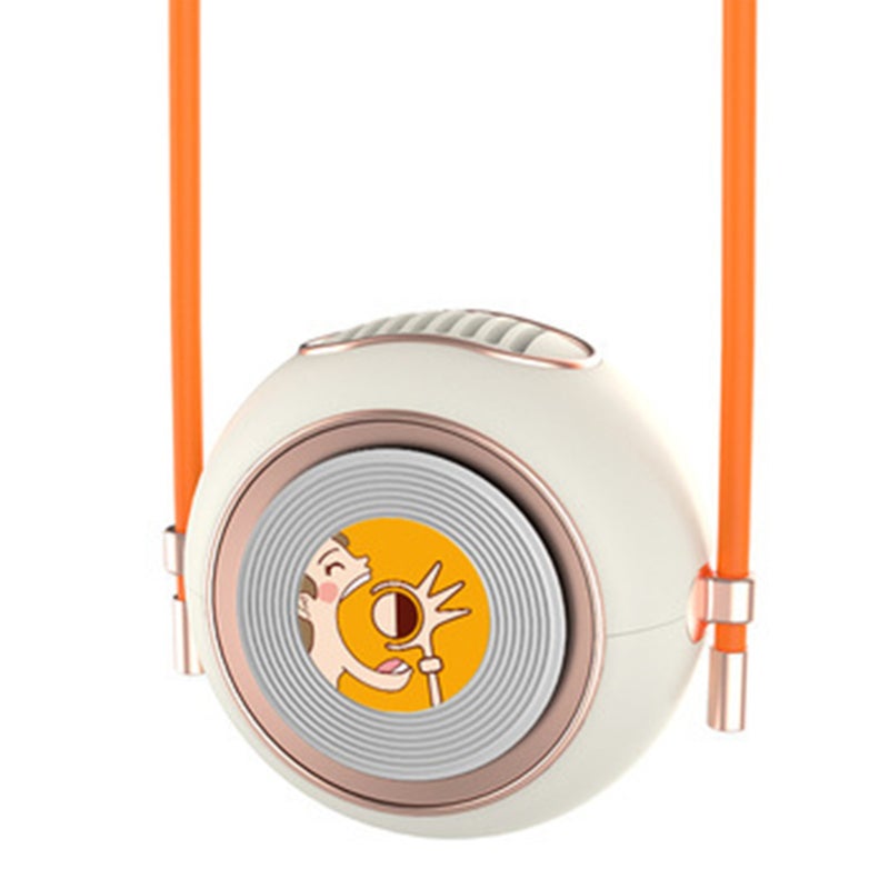 Ventilador de collar recargable por USB, silencioso, 2 velocidades ...